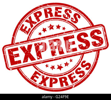 express red grunge round vintage rubber stamp Stock Photo - Alamy