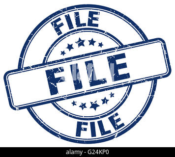 file blue grunge round vintage rubber stamp Stock Photo - Alamy