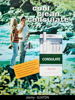 Packet of Consulate Menthol Cigarettes Stock Photo - Alamy