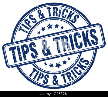 tip round blue sticker isolated on white Stock Photo - Alamy
