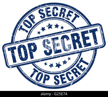 secret blue grunge round vintage rubber stamp Stock Photo - Alamy
