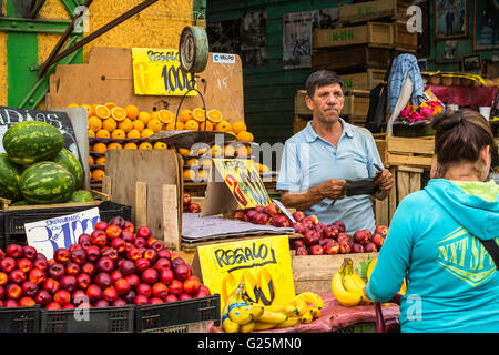 A colorful street market in Valparaiso, Chile, South America Stock ...