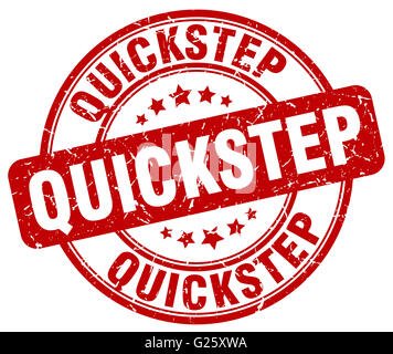 quickstep red round grunge vintage ribbon stamp Stock Photo - Alamy