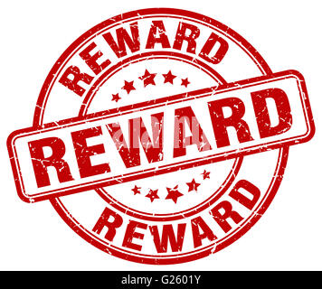 reward red grunge round vintage rubber stamp Stock Photo - Alamy