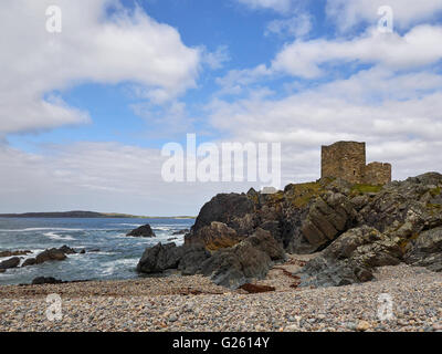 The Castles or Carrickabraghy Castle of O'Doherty Doagh Island Stock ...