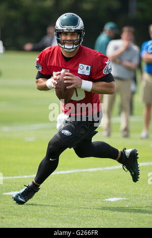 Philadelphia Eagles quarterback Chase Daniel in action during practice ...