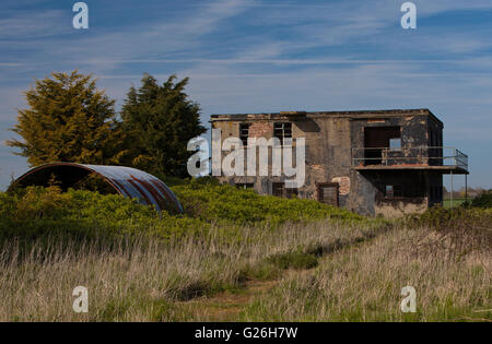 RAF Ludham airfield control tower or watch office, a Fighter Satellite ...