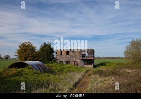 RAF Ludham airfield control tower or watch office, a Fighter Satellite ...