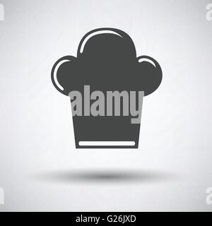 Chief cap icon. Chief cap icon on gray background with round shadow ...