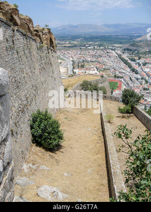 A photograph of the Palamidi Fortress in Nafplio in the Peloponnese ...