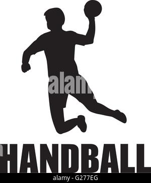 Handball Player Word Stock Vector Image & Art - Alamy