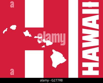 Hawaii state abbreviations HI with map Stock Vector Image & Art - Alamy