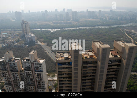 INDIA Mumbai , appartments building and skyscraper in surburban Andheri ...