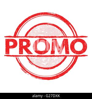 Promo grunge rubber stamp on white background, vector illustration ...