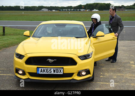 Press Association reporter Kerri-Ann Roper in the passenger seat of a ...