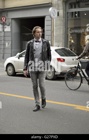 German actor and multi-instrumentalist Tim Morten Uhlenbrock playing a ...
