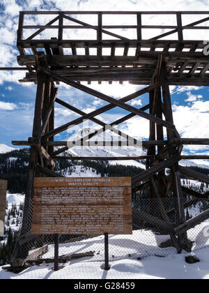 Idarado Mine site, winter, US 550, Million Dollar Highway between Ouray ...