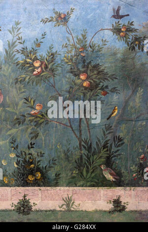 detail of The Painted Garden of the Villa of Livia, National Museum of ...