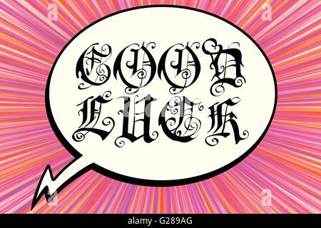 Good luck comic book bubble text retro style Stock Vector Image & Art ...