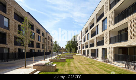 Housing complex with landscaped public realm and walkways. Alpine Place ...