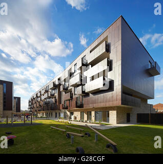 Facade perspective. Alpine Place, Brent, London, United Kingdom ...