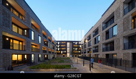 Housing complex with landscaped public realm and walkways. Alpine Place ...