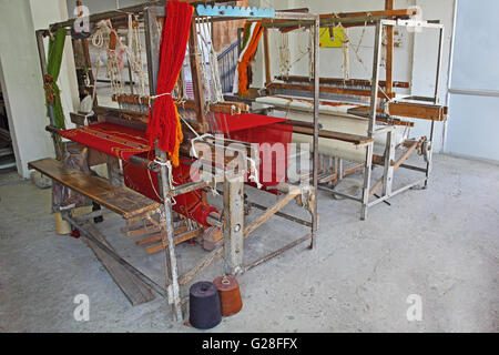 Old wool spinning machine used after shearing a sheep on Kangaroo ...
