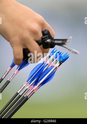 Great Britain's Bryony Pitman during the women's archery, individual ...