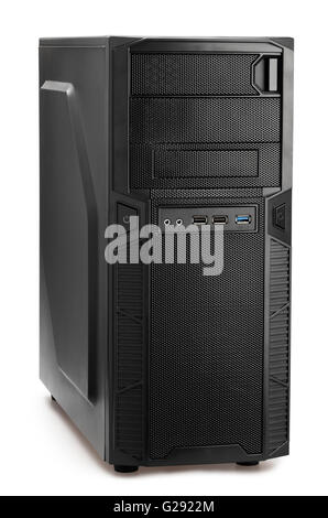 Desktop computer system unit isolated on white Stock Photo - Alamy