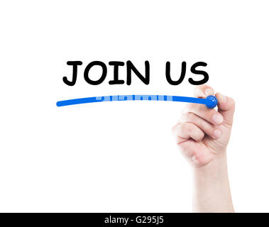 Handwriting text Join Us. Business showcase Register in community Team ...
