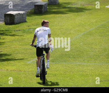 Ascona, Switzerland. 26th May, 2016. German head coach Joachim Löw (3 R) gestures during a ...