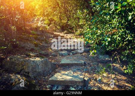 Nietzsche Footpath to Eze Village, France, landscape with hiking trail ...