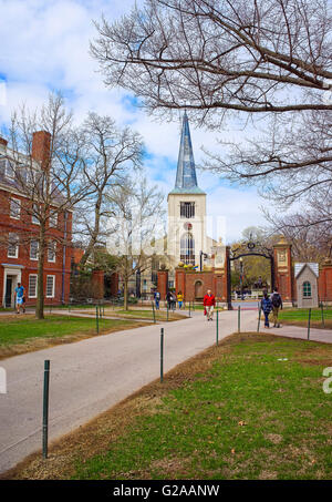 first parish in cambridge church harvard square USA Stock Photo - Alamy