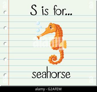 Flashcard letter S is for seahorse Stock Vector Image & Art - Alamy