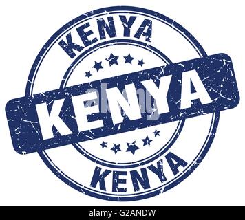 Kenya blue grunge round vintage rubber stamp Stock Vector Image & Art ...