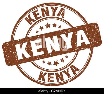 Kenya brown grunge round vintage rubber stamp Stock Vector Image & Art ...