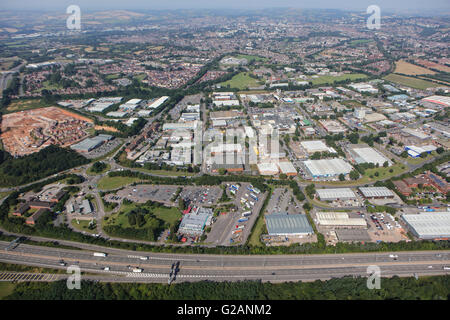 An aerial view of the Sowton Industrial Estate in Exeter, Devon Stock ...
