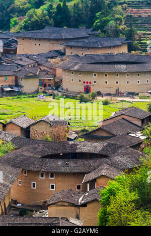 Tulou in chinese village, China Stock Photo - Alamy
