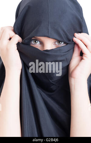 Beautiful Muslim woman wearing a burka Stock Photo: 228935650 - Alamy