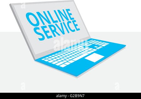 computer and laptop computer over white background, vector illustration ...