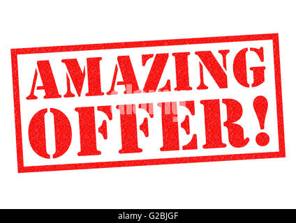 INCREDIBLE OFFER! red Rubber Stamp over a white background Stock Photo ...