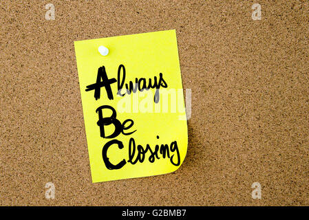 ABC always be closing symbol. Concept words ABC always be closing on a ...