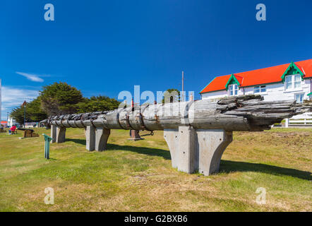 The Mizzen Mast of the SS Great Britain ship at Stanley, East Falkland ...