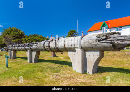 The Mizzen Mast of the SS Great Britain ship at Stanley, East Falkland ...