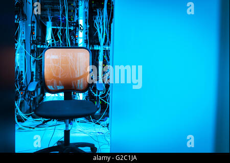 An Chair in the server room Stock Photo - Alamy