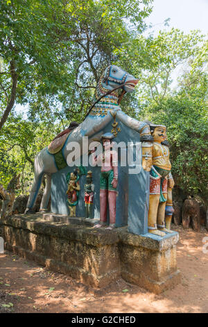 Ayyanar and his horse statue Stock Photo - Alamy