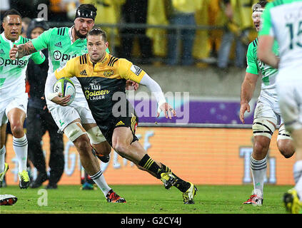 Wellington, NEW ZEALAND - MAY 3 : Hurricanes player Callum Harkin ...