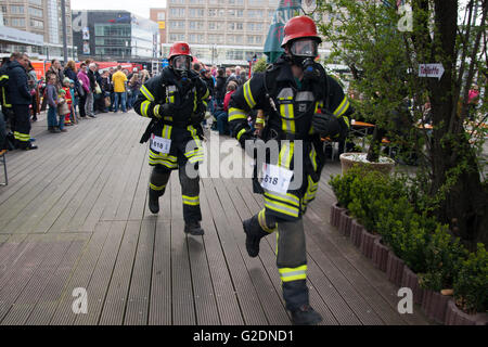 Berlin Firefighter Stairrun. Berlin, Germany. Two person teams from ...