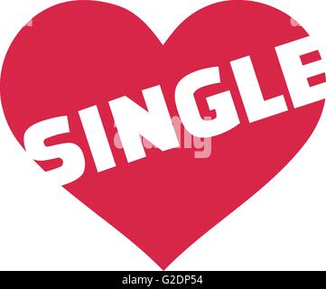 Heart with word single Stock Vector Image & Art - Alamy