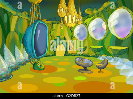 Spaceship cartoon interior Stock Vector Image & Art - Alamy